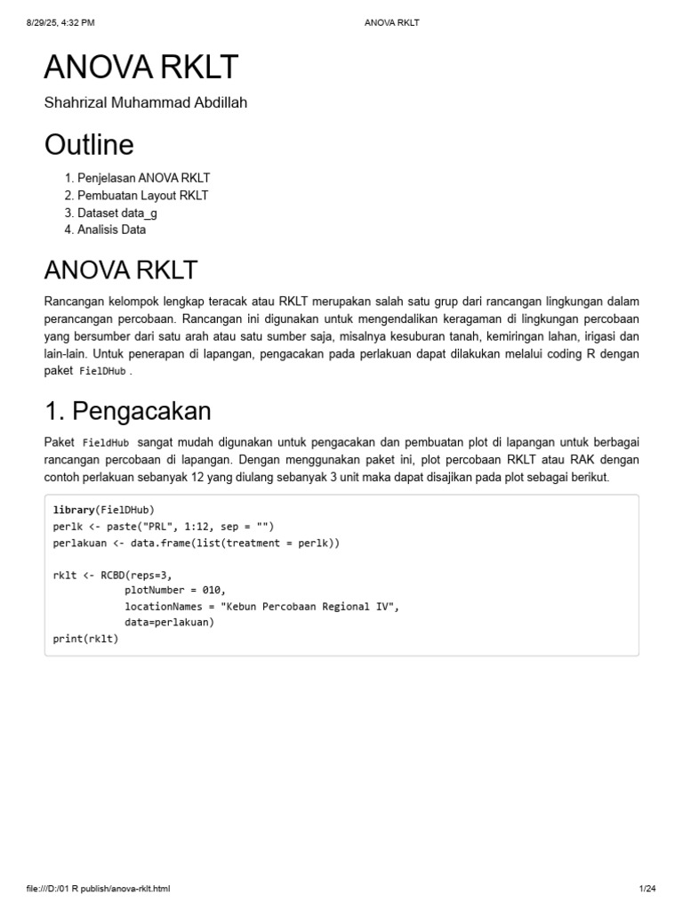 Anova RKLT | PDF