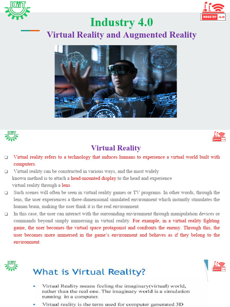 Class 9 - Virtual Reality and Augmented Reality | PDF | Augmented Reality | Virtual Reality