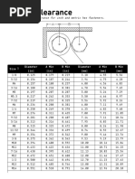 Clearance Hole Chart | PDF | Screw | Tools
