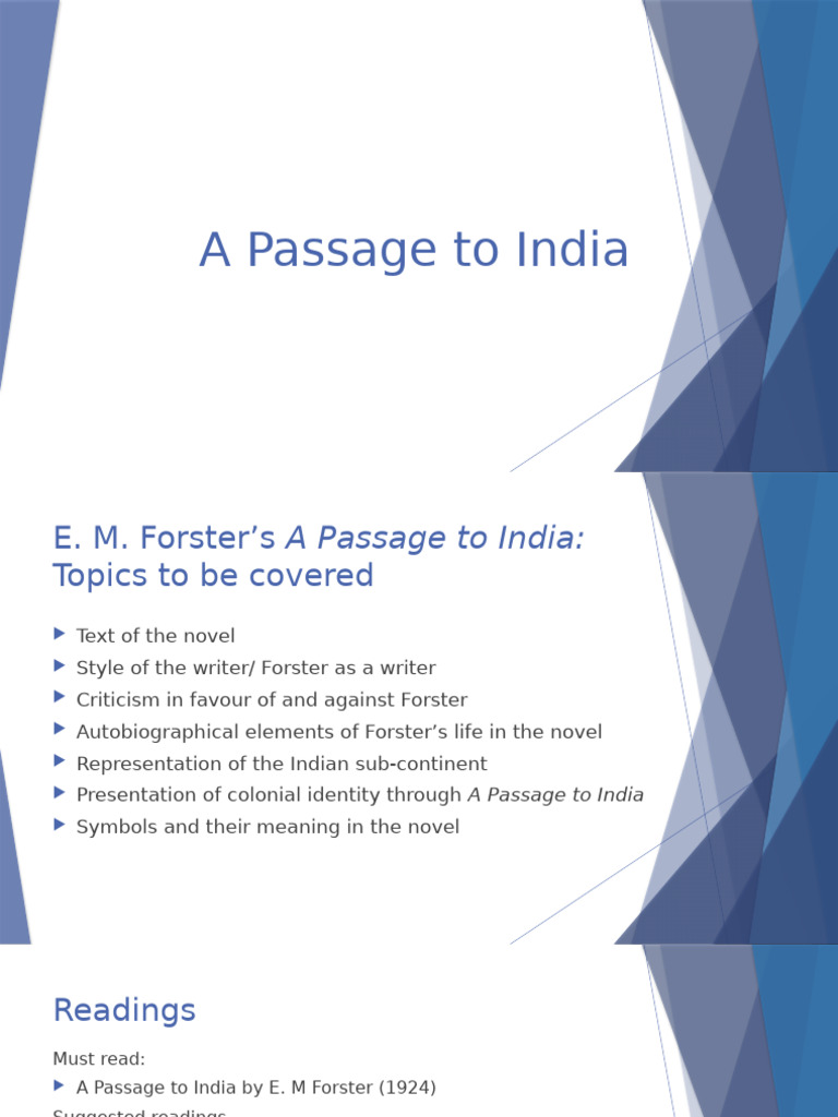 A Passage To India First Class | PDF | E. M. Forster | Writing