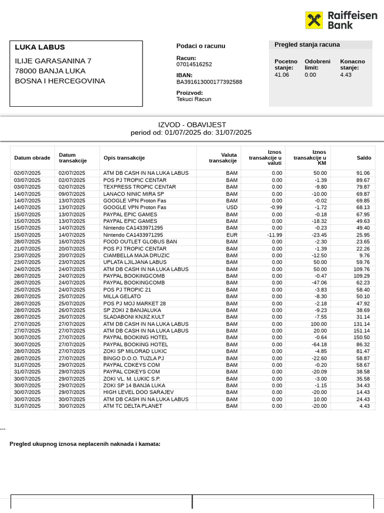 E-Statement July 07014516252 | PDF