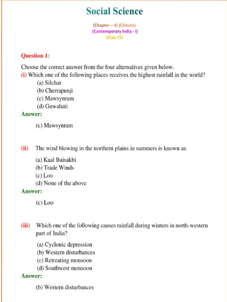 Geography (Climate) | PDF