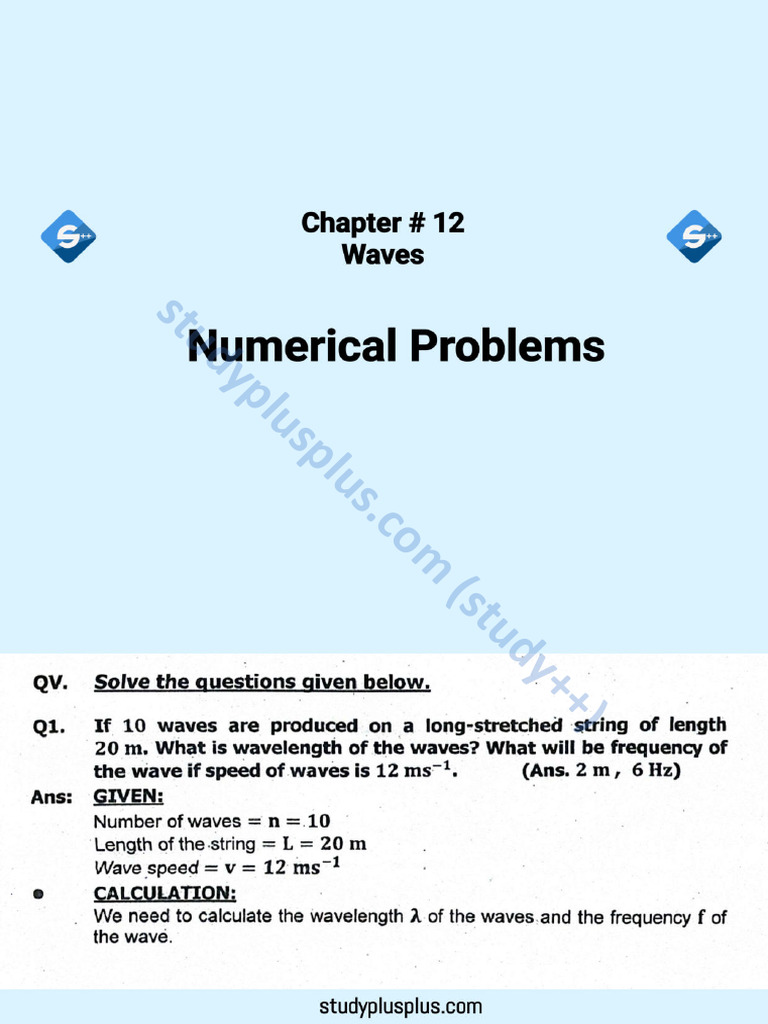 Chapter 12 Numericals | PDF