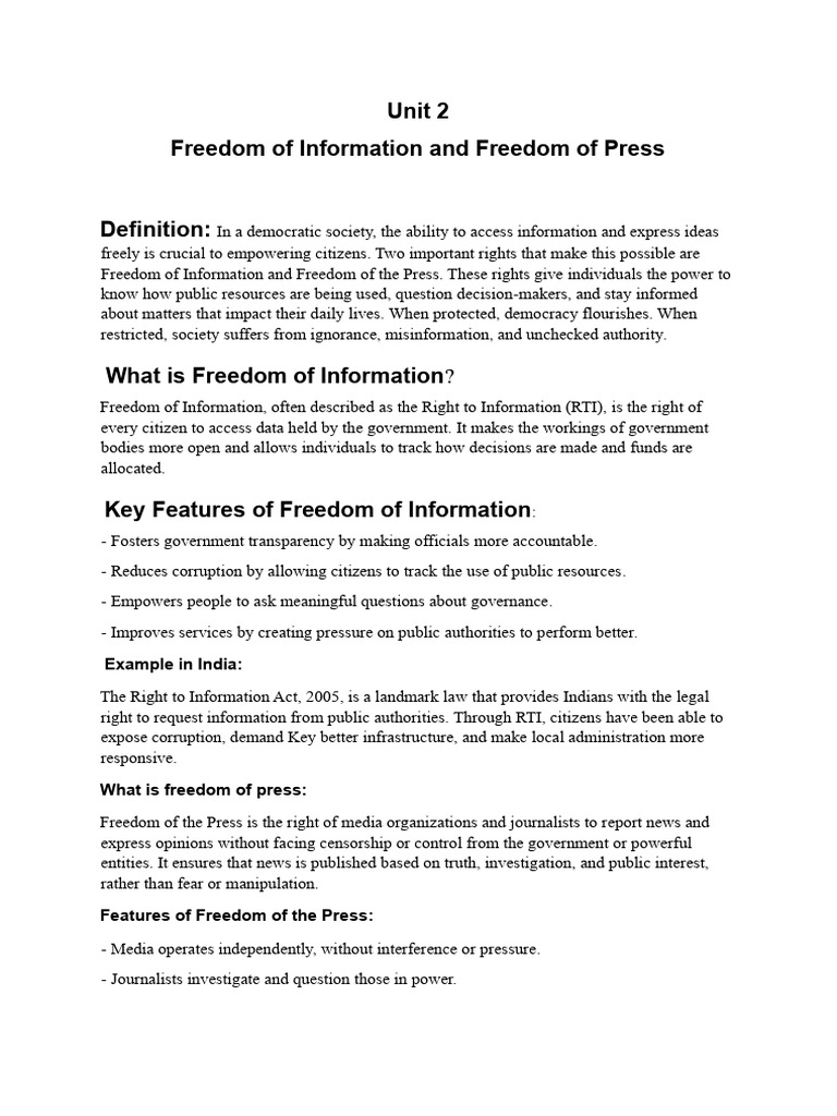 Press Day: Rights and Responsibilities | PDF | Freedom Of The Press ...