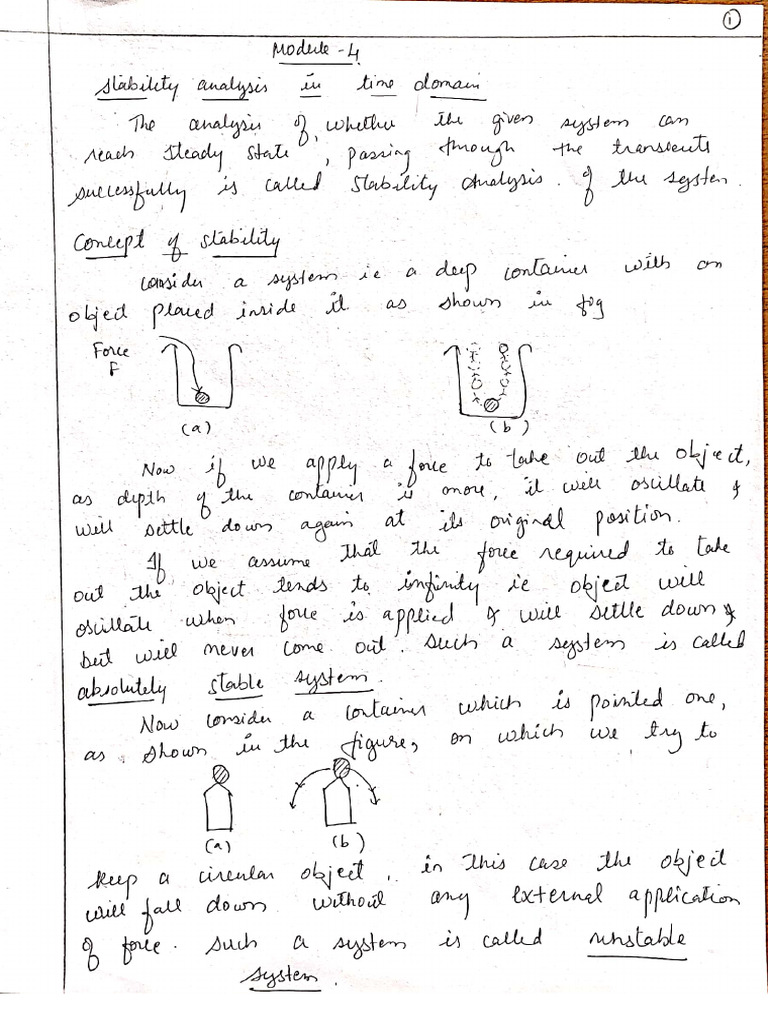 Control Systems Module 4 - Stability Analysis | PDF