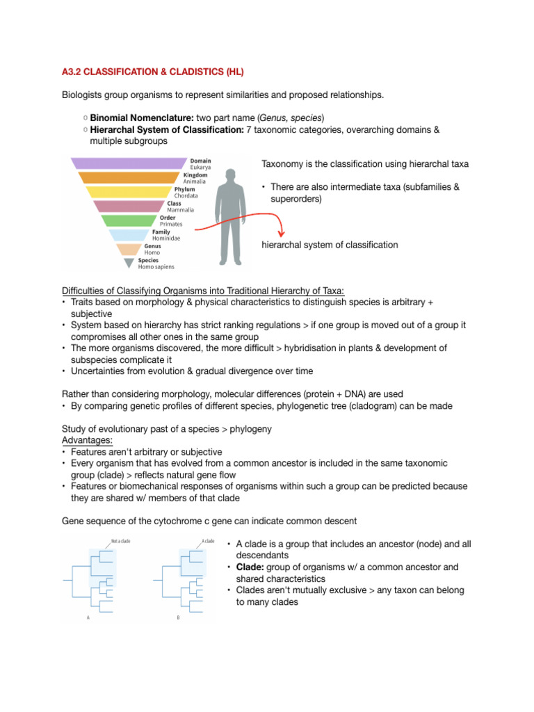 Classification & Cladistics | PDF | Taxonomy (Biology) | Species