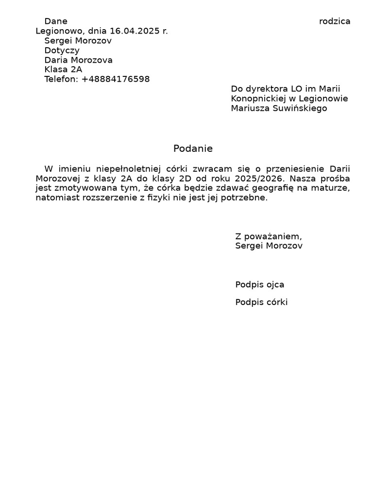 Podanie | PDF