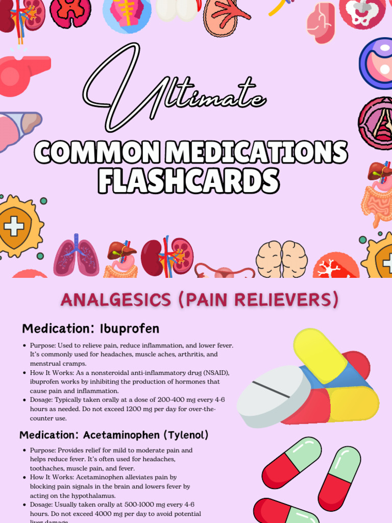 Common Medications Overview and Dosages | PDF | Gastroesophageal Reflux ...