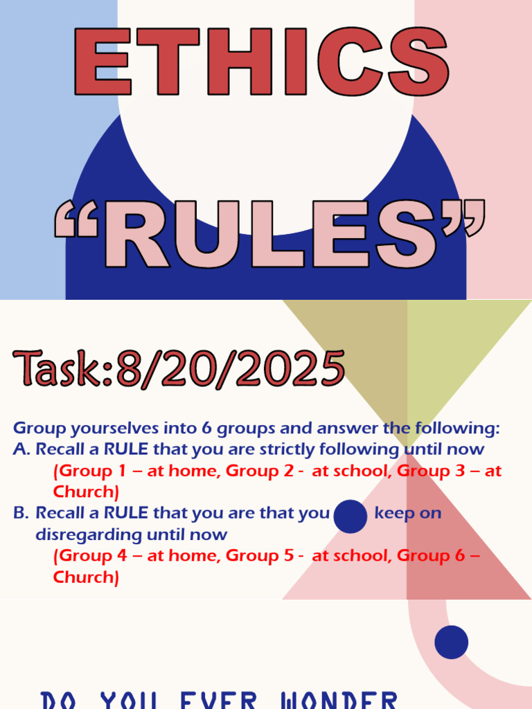 Understanding Rules and Ethics | PDF