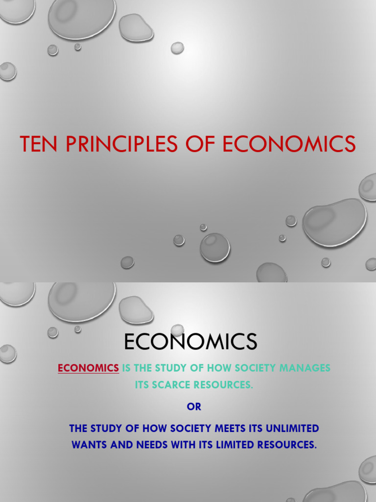 2nd - Topic - Ten Principles of Economics | PDF | Economics | Inflation