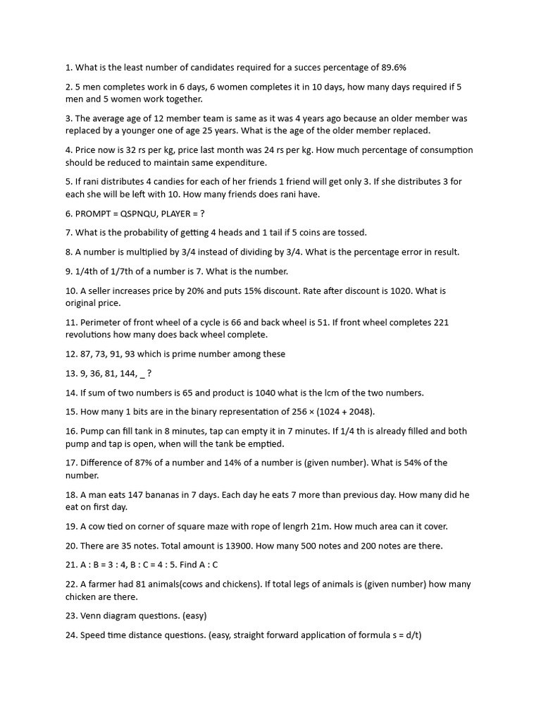 Mitsogo Aptitude Questions 2025 | PDF