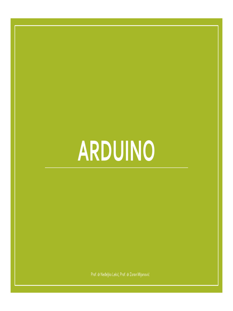 Arduino UVOD | PDF