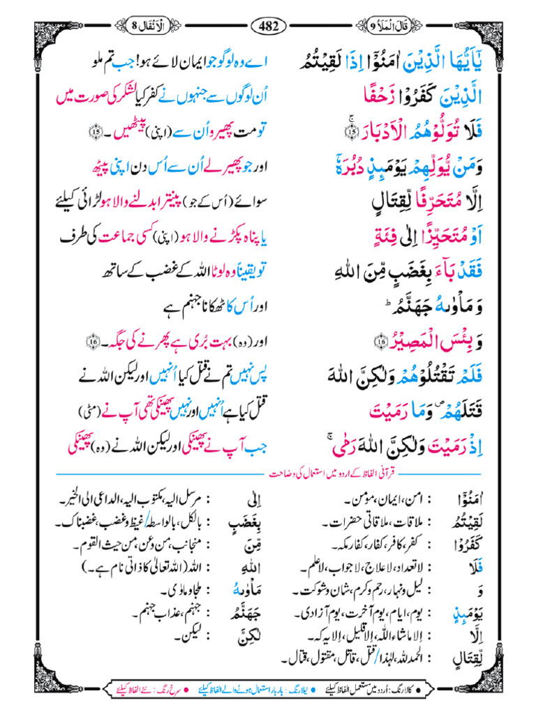 008 Surah Al-Anfal Verses 17-35 Useful for Arabic Learners | PDF