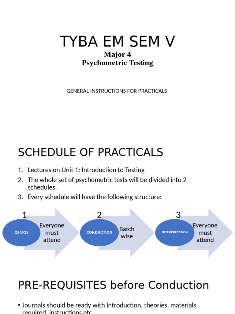 Instructions For Practicals | PDF