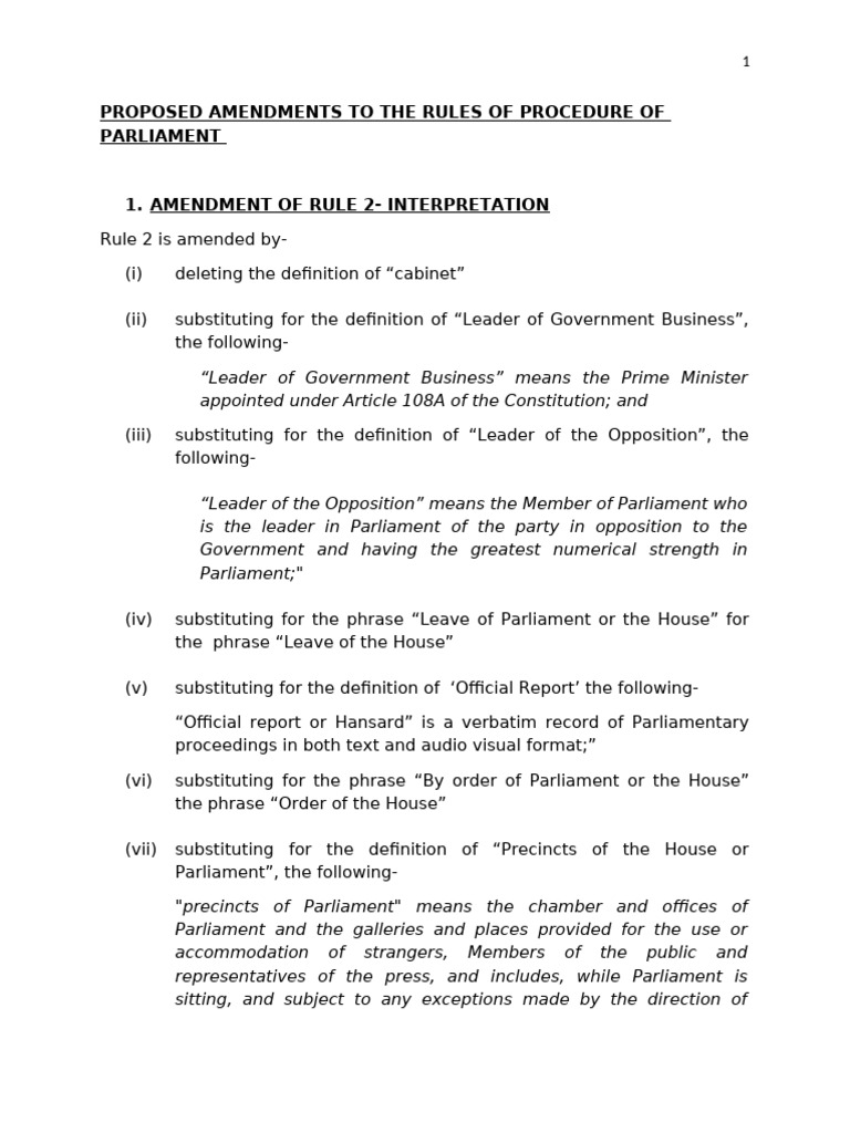 1final Draft Proposed Amendments (A) | PDF | Ratification | Treaty