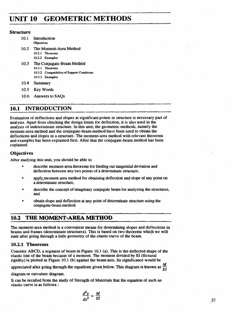 Geometric Methods for Structural Analysis | PDF | Beam (Structure ...