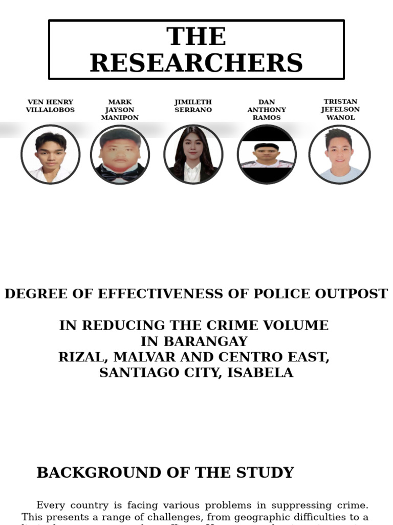 Effectiveness of Police Outposts in Isabela | PDF | Law Enforcement ...