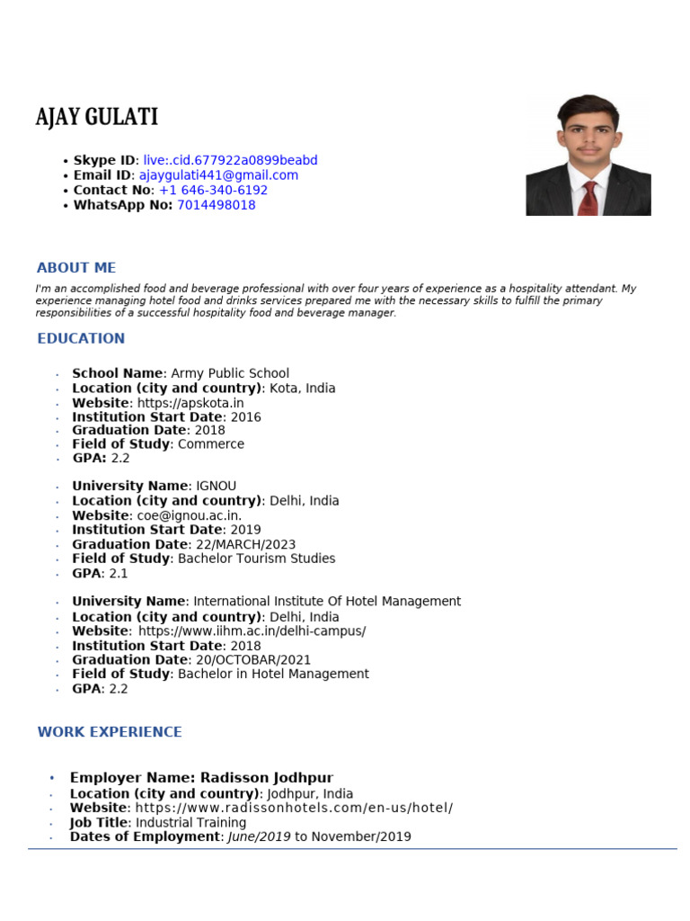Ajay Gulati Resume Uppp 1785302 | PDF | Business | Communication