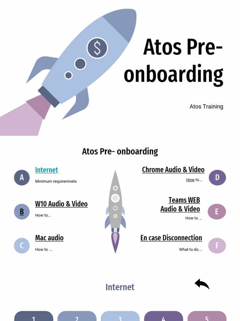 Atos Training Pre-Onboarding Checklist | PDF | Microphone | Computing