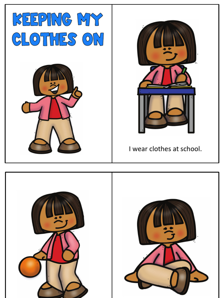 Wearing Clothes Social Story Girl | PDF