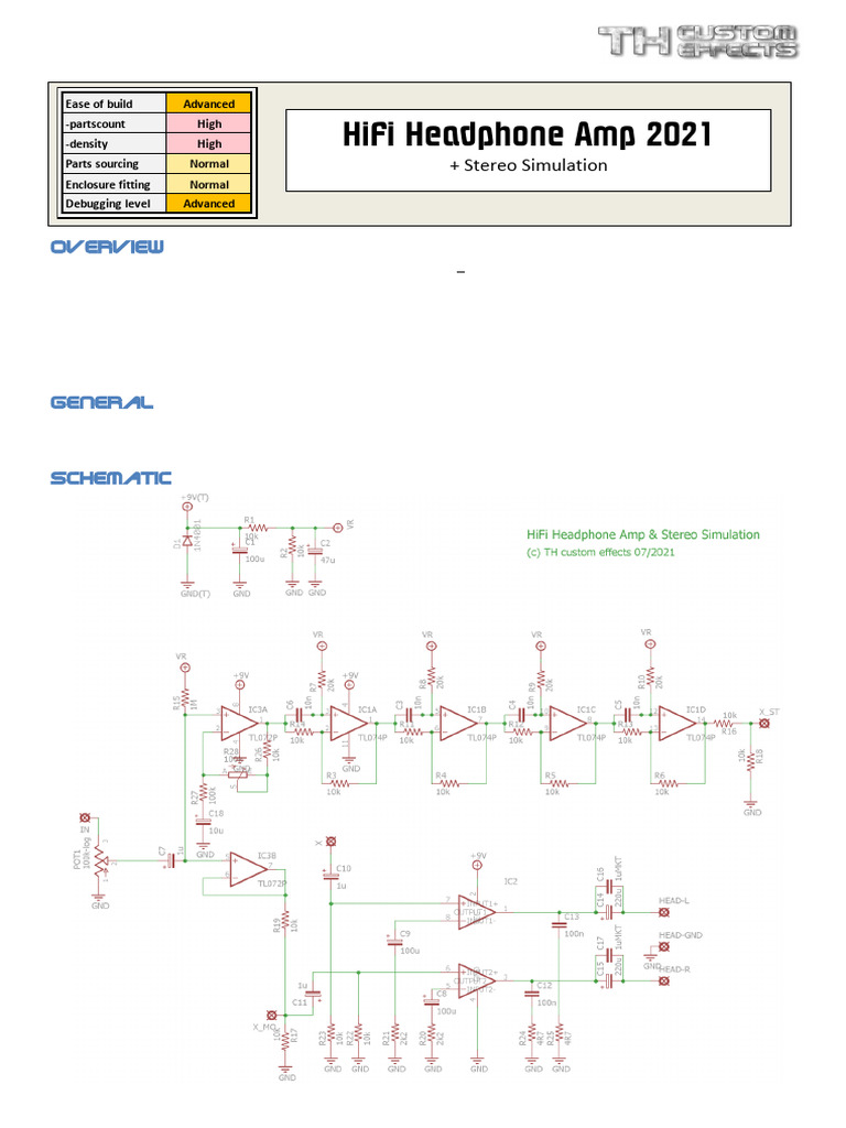 Headphone Stereo Amp 2021 Rework | PDF | Printed Circuit Board | Amplifier