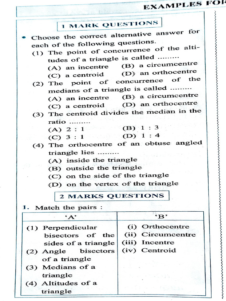 Unit 4 Maths Assignment STD 8 | PDF | Triangle | Classical Geometry