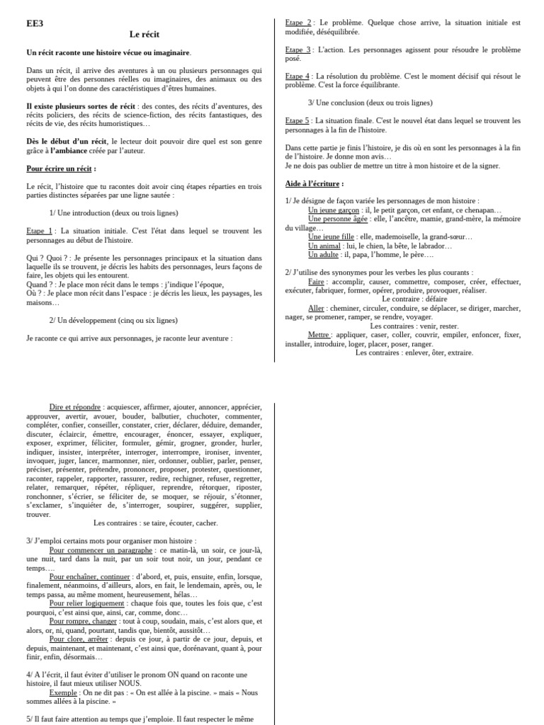 Guide pour écrire un récit captivant | PDF