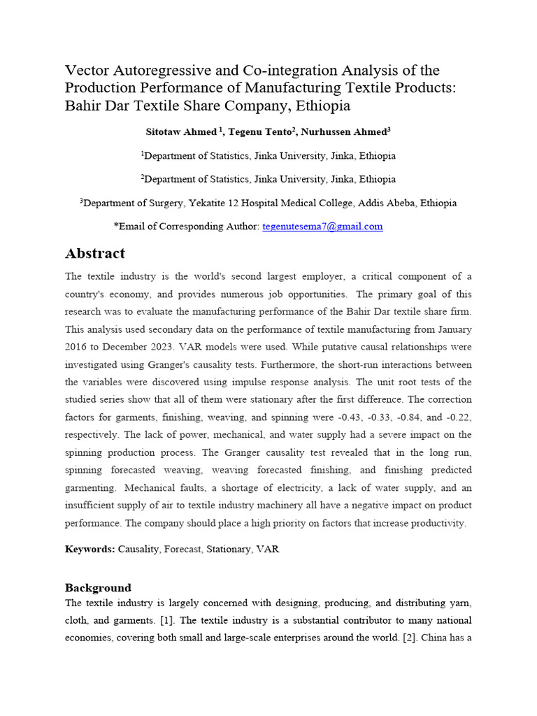 SSRN 4915013 | PDF | Vector Autoregression | Time Series