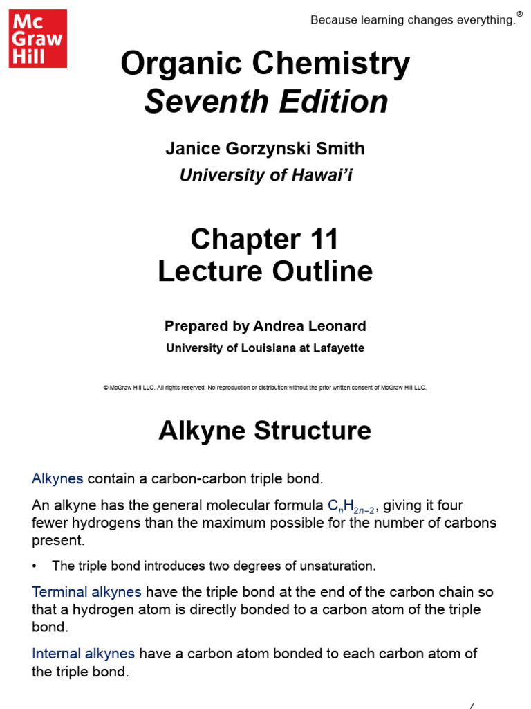 Smith 7e Ch11 LecturePPT ACCESS-1 | PDF | Ketone | Alkene