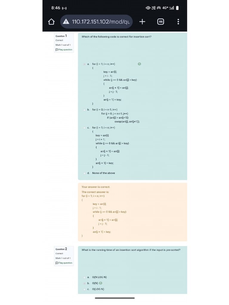 Insertion Sort | PDF