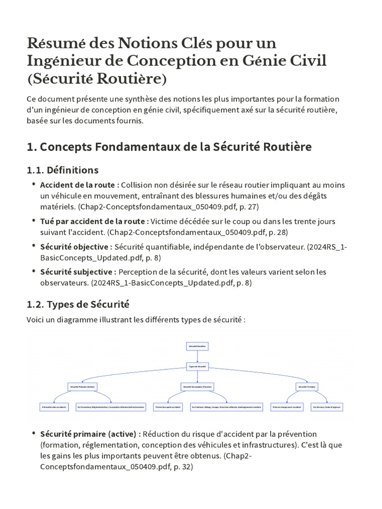Notions Clés en Sécurité Routière | PDF | Sécurité routière | Accident ...