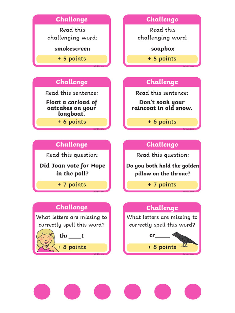 Fun Word Challenges and Quizzes | PDF
