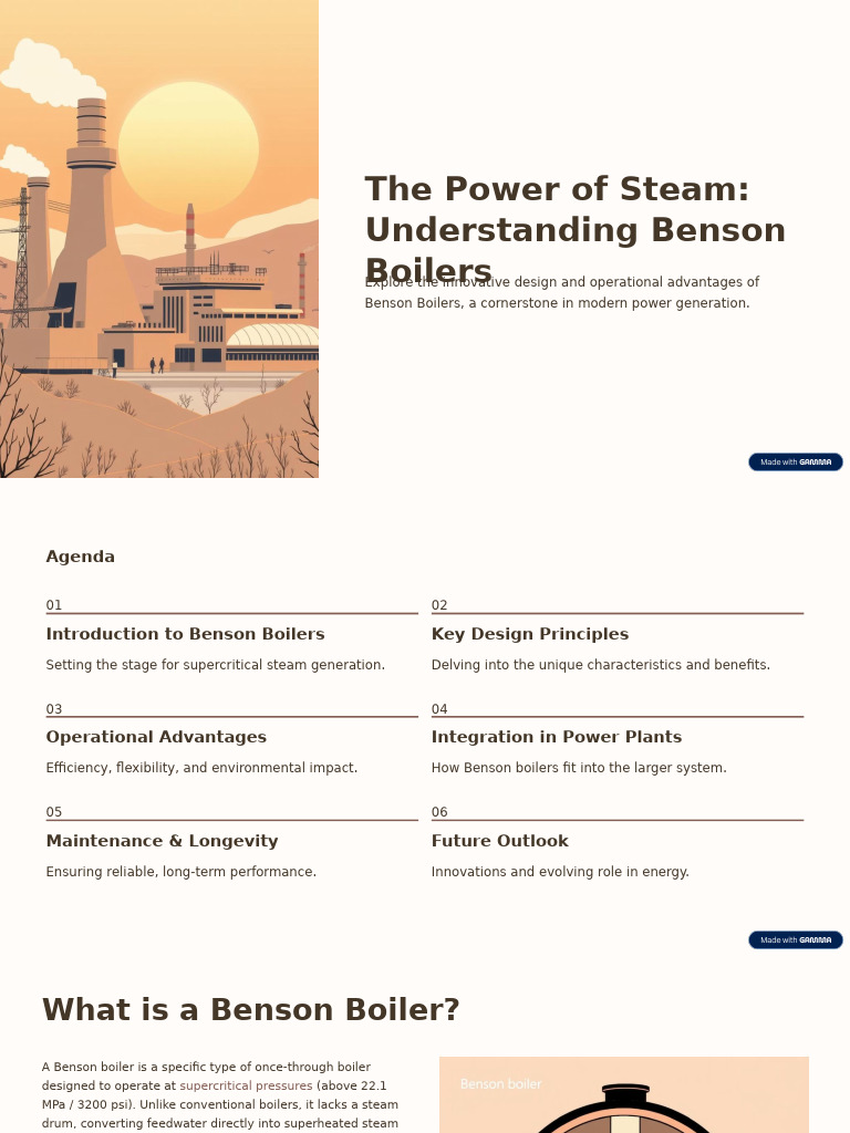 Advantages of Benson Boilers in Power Generation | PDF | Boiler ...