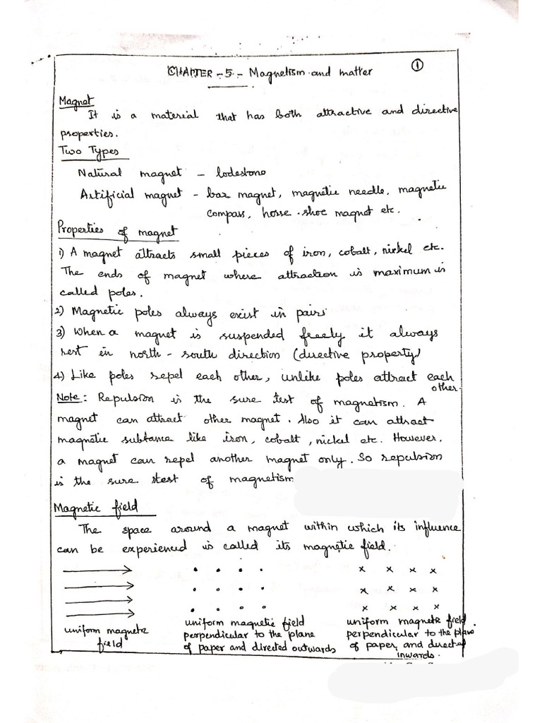 5th Lesson Magnetism and Matter | PDF