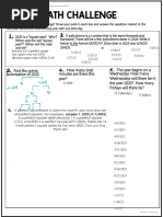 Mathsaurus 2025 Challenge Questions | PDF | Mathematics