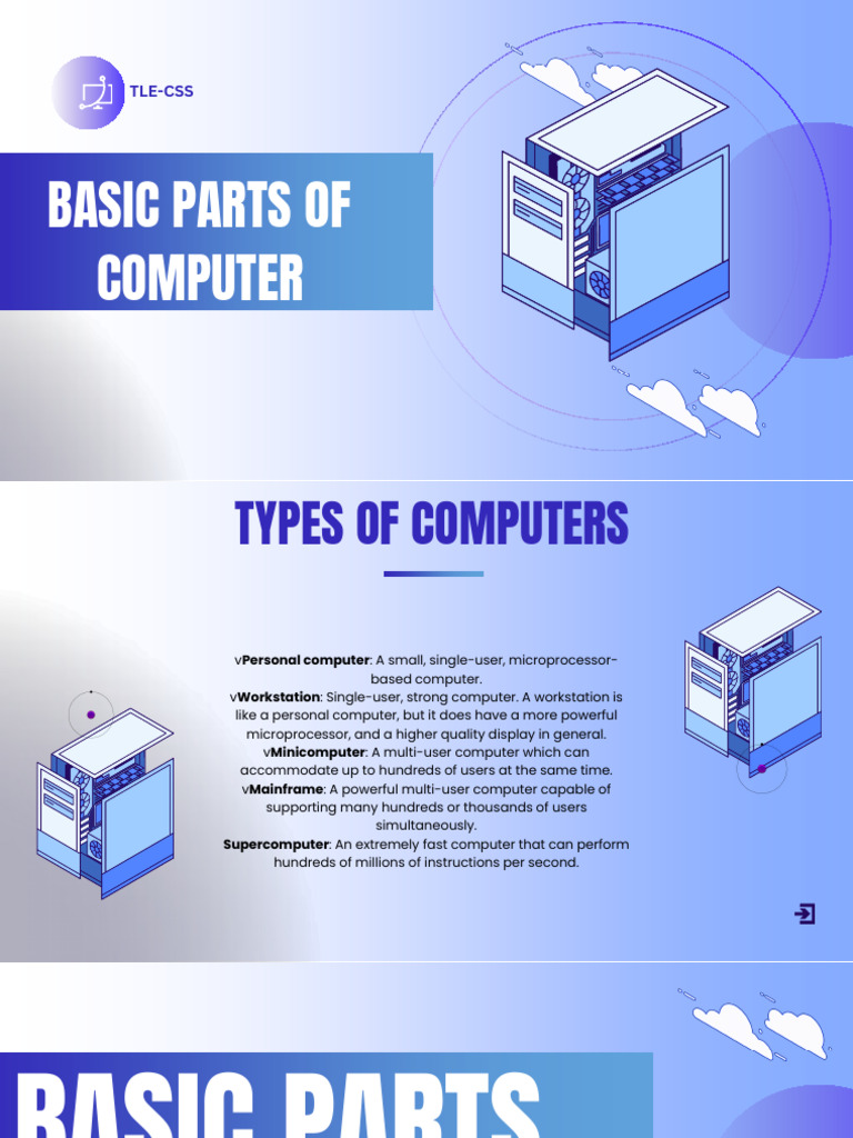 TLE-10 Lloyd Edward Almarez BASIC PARTS OF COMPUTER | PDF | Printer (Computing) | Computer Keyboard