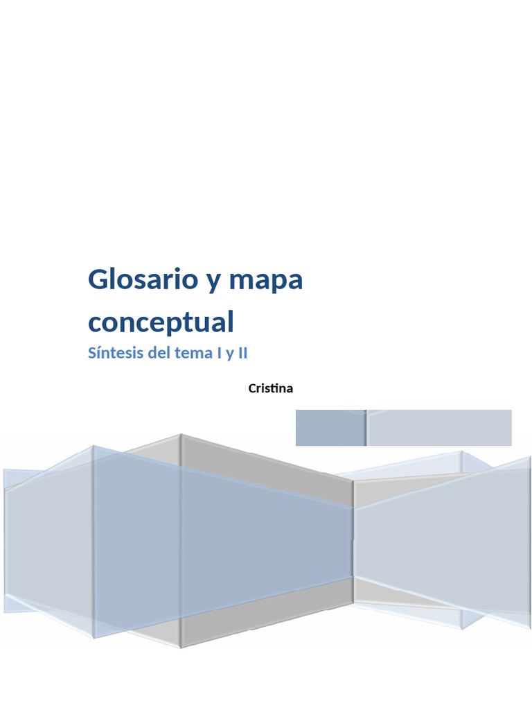 Glosario y Mapa Conceptual | PDF | Aprendizaje | Enseñando