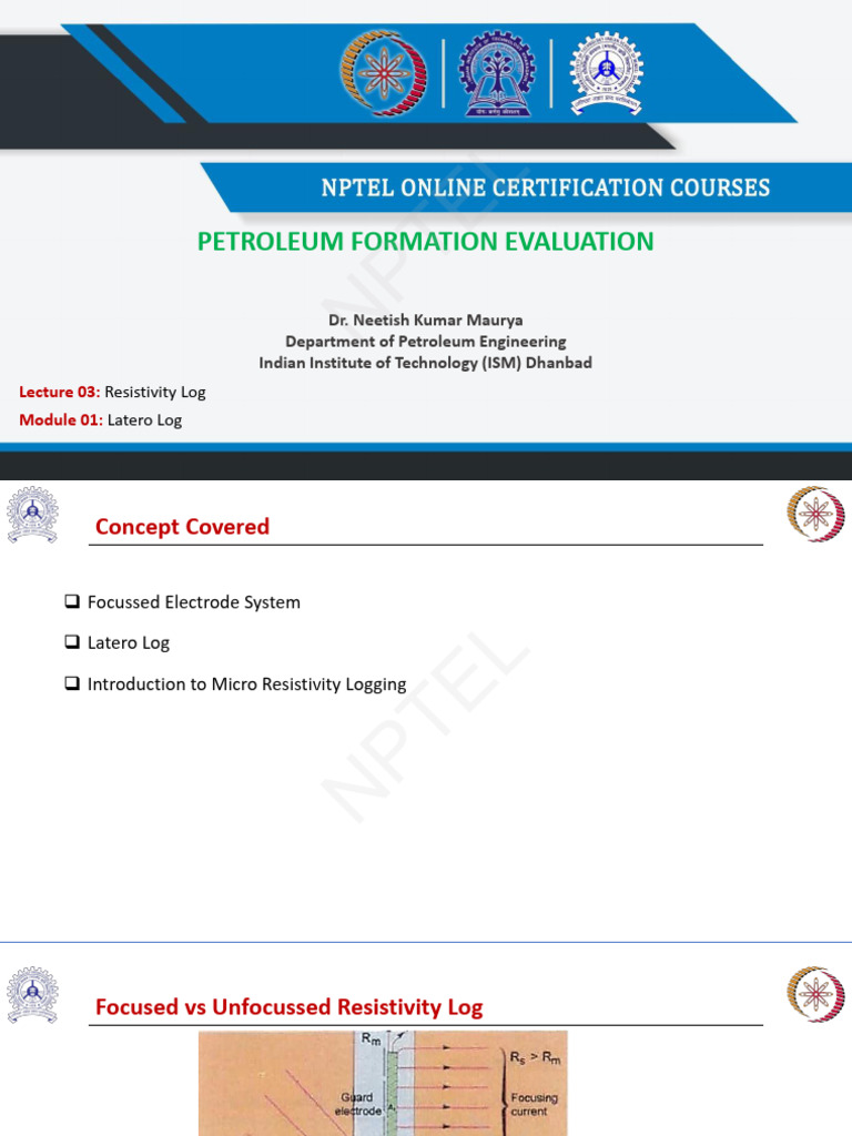 Resistivity and SP Log | PDF | Applied And Interdisciplinary Physics