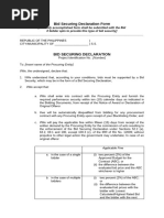 Bid Securing Declaration Sample Form | PDF | Affidavit | Notary Public