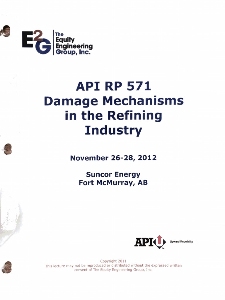 API 571 Course Presented by E2G Company | PDF