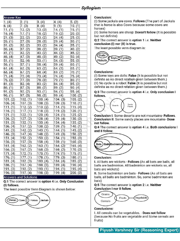 Syllogism Part 3 | PDF