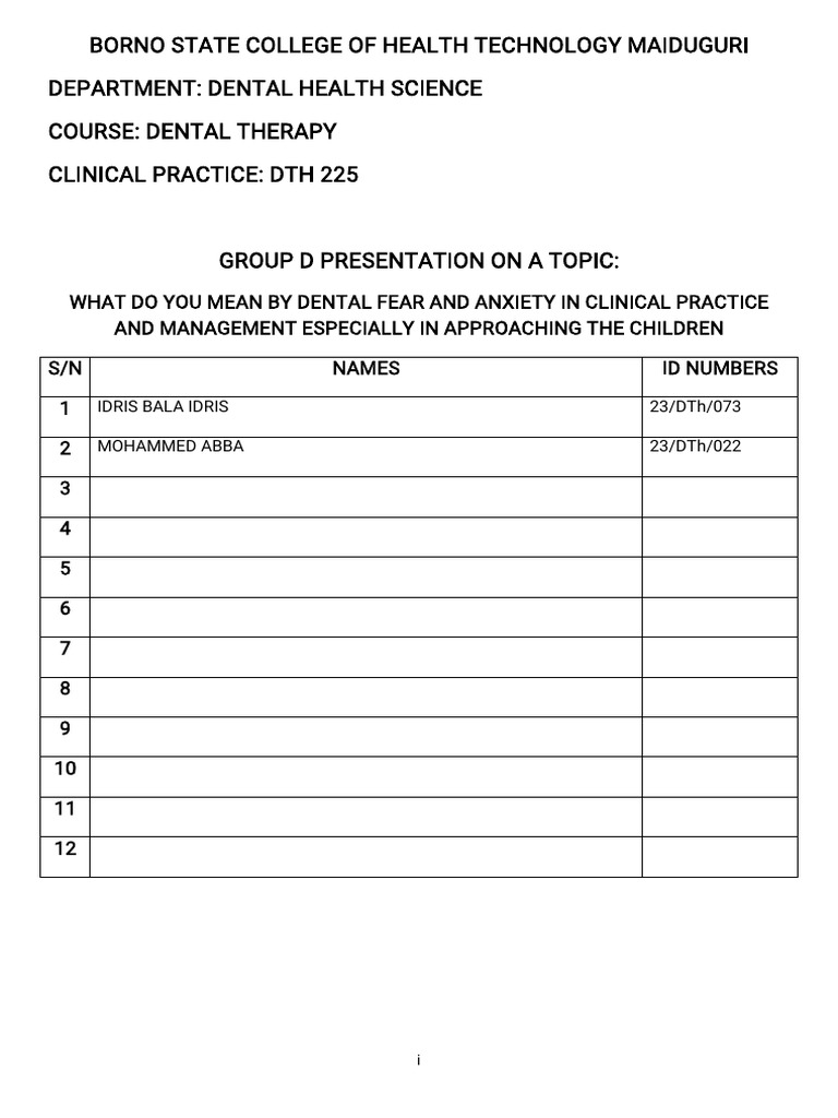 Group D Clinical Practice 20 - 04 - 2025 | PDF | Anxiety | Emotions