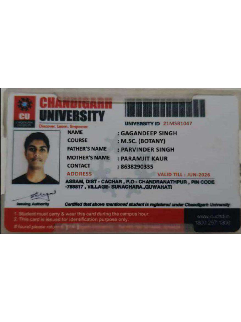 CU ID Card | PDF