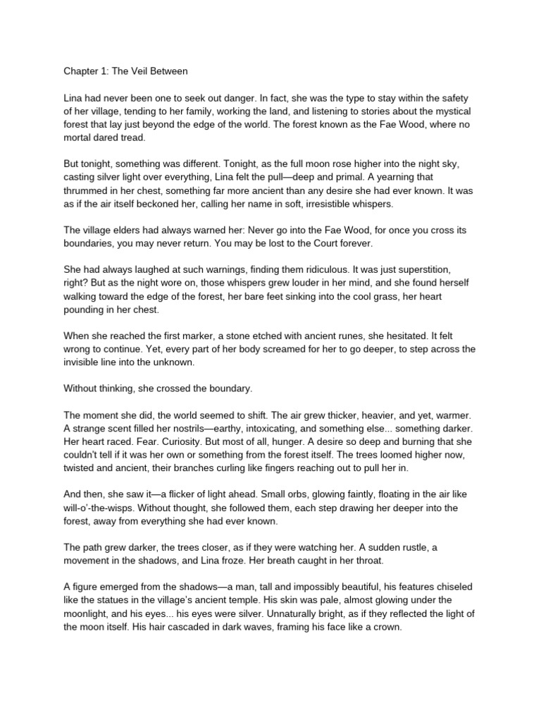 Lina's Journey into the Fae Court | PDF
