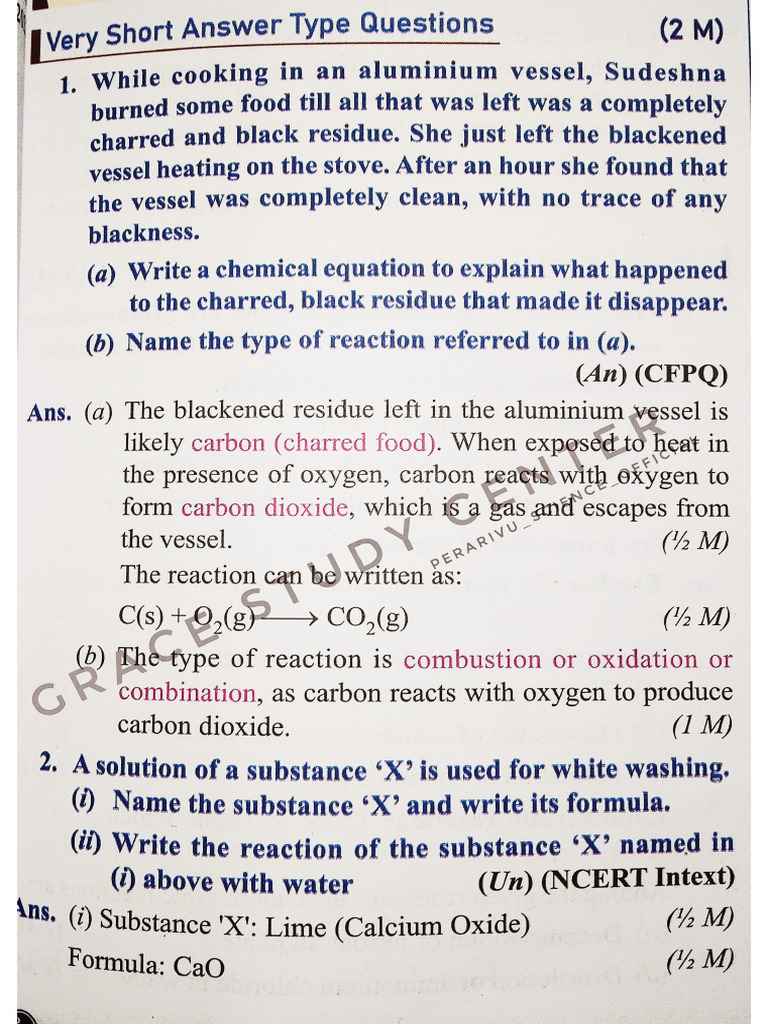 Target Sheet 1 (Types of RXN) | PDF