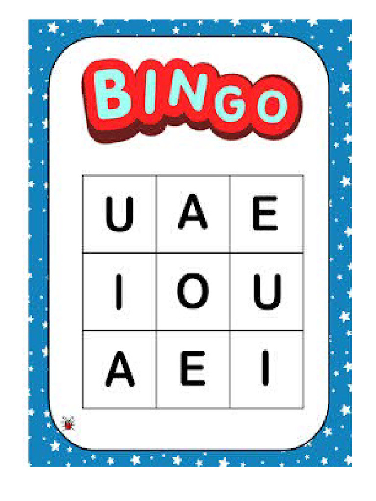 Bingo de Vocales | PDF