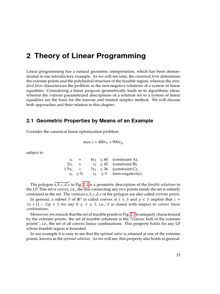 2 Theory of Linear Programming | PDF | Linear Programming | Matrix (Mathematics)