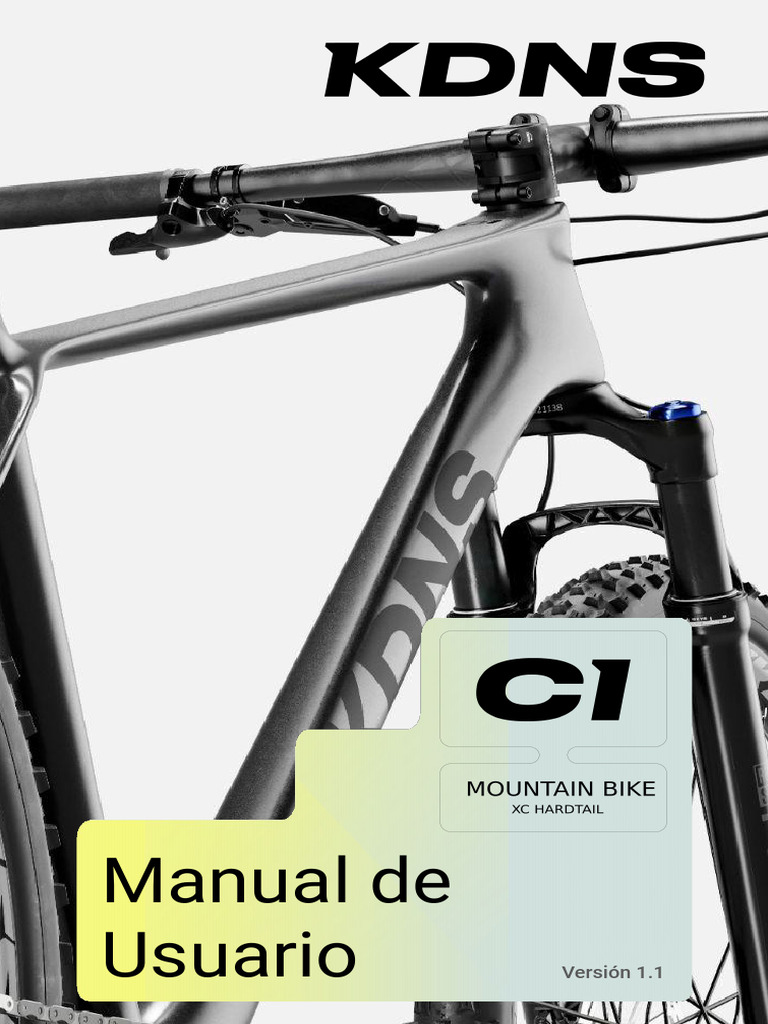 Manual de Usuario Bicicleta KDNS C1 | PDF | Neumático | Tornillo