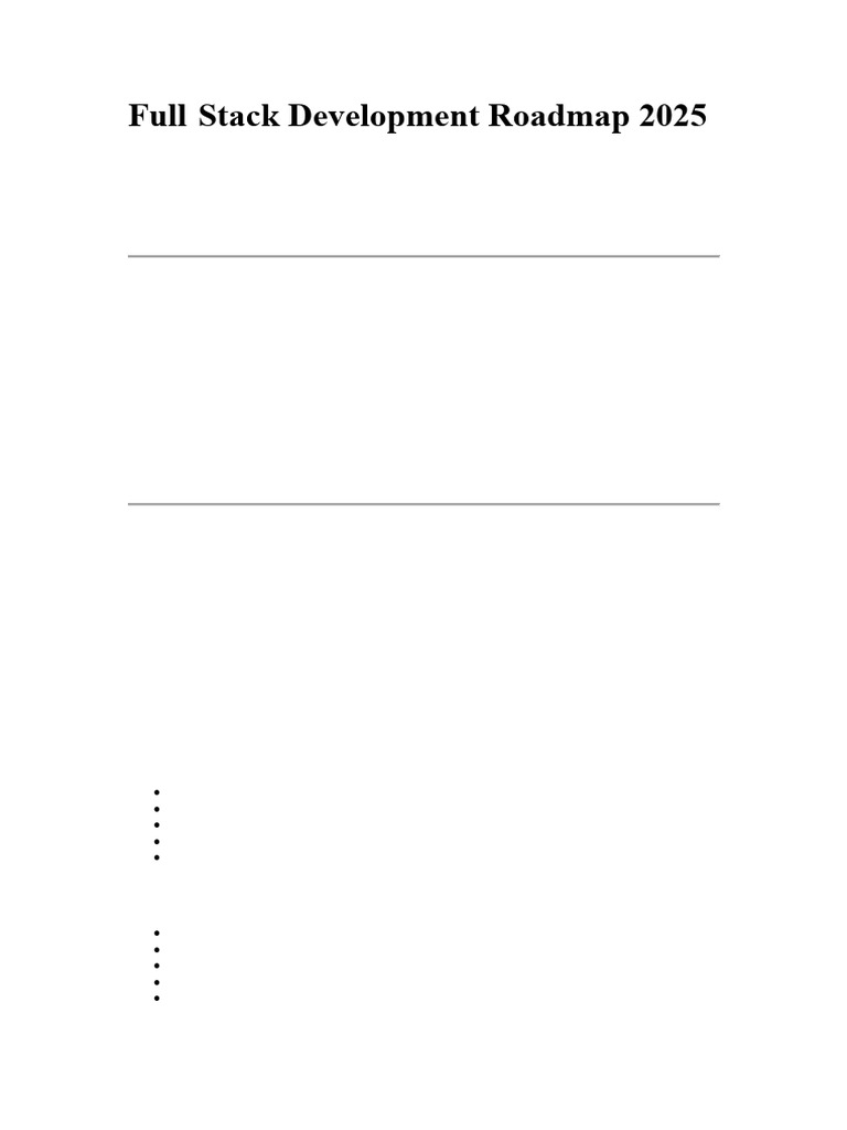 Full-Stack Development Roadmap 2025 Sarah Chen Special | PDF | Web Development | World Wide Web