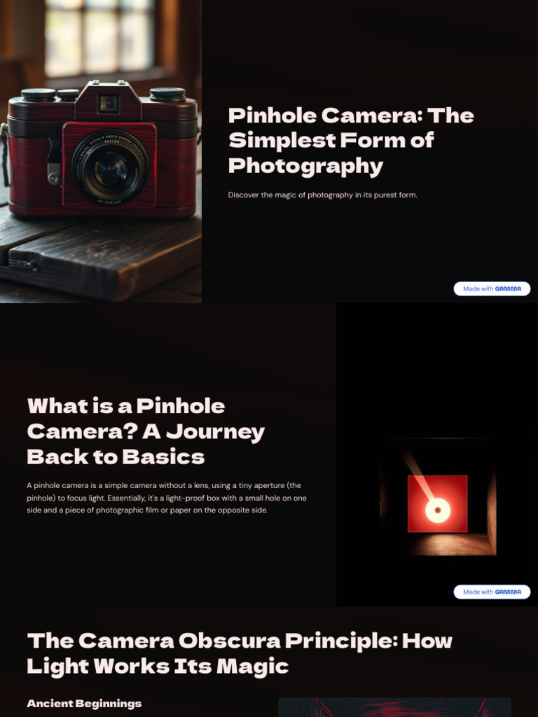 Pinhole Camera The Simplest Form of Photography | PDF | Camera ...